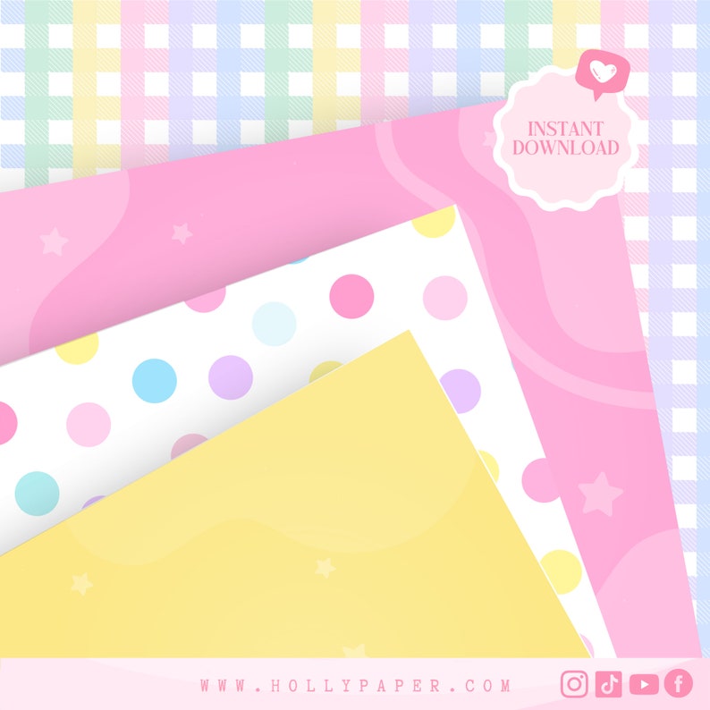 PASTELS DIGITAL PAPERS Cute Pastel Backgrounds Pastel - Etsy