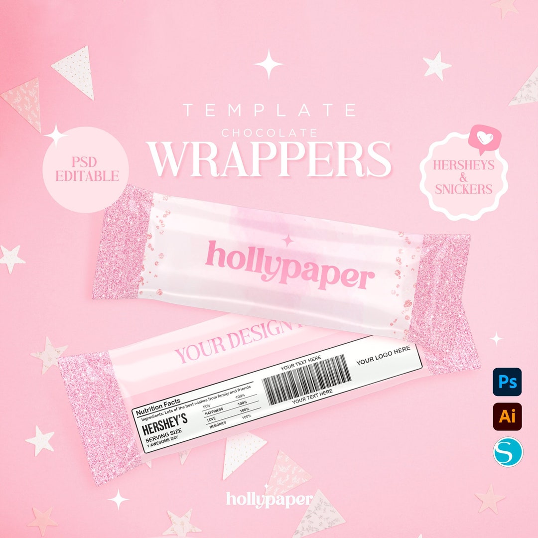 Template Chocolate Wrapper - Etsy
