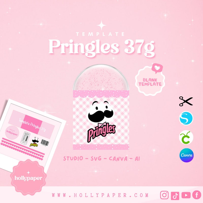 Custom Pringles Label Template - Etsy