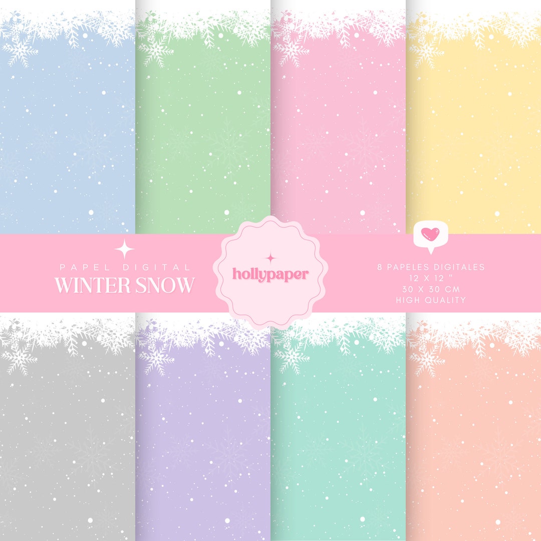 Christmas Digital Paper, Snow Digital Paper, Snowy Digital Paper ...