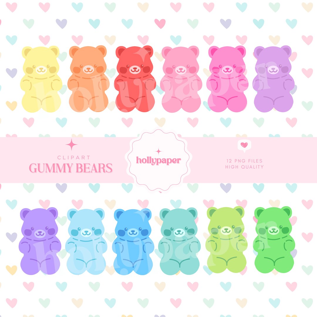 Gummy Bears Clipart PNG - Etsy