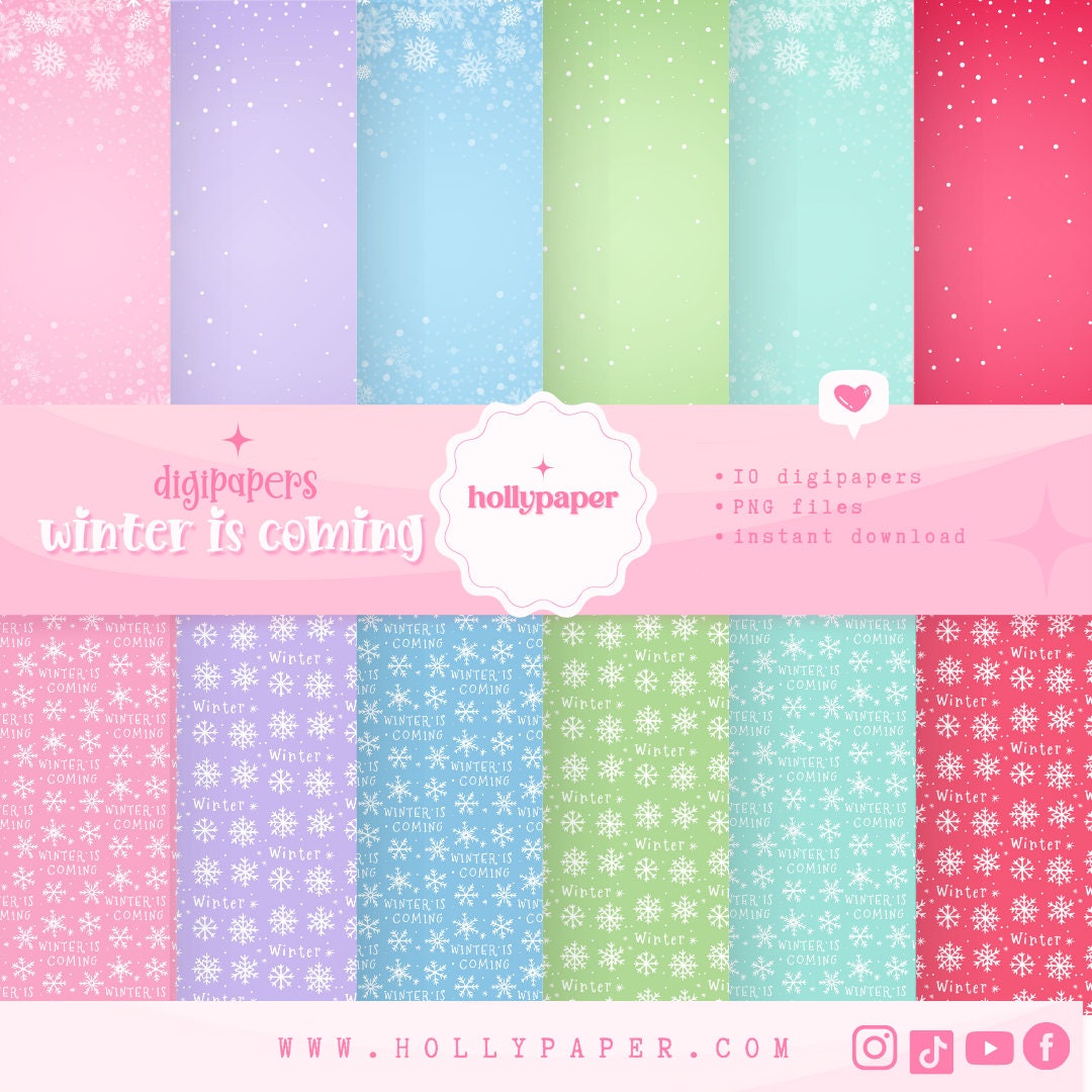 Christmas Digital Paper, Pastel Xmas Digital Paper, Colorful Christmas ...