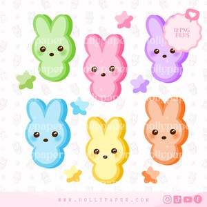EASTER BUNNY PEEPS, Peeps Digital Paper, Peeps Clipart, Easter Peeps ...
