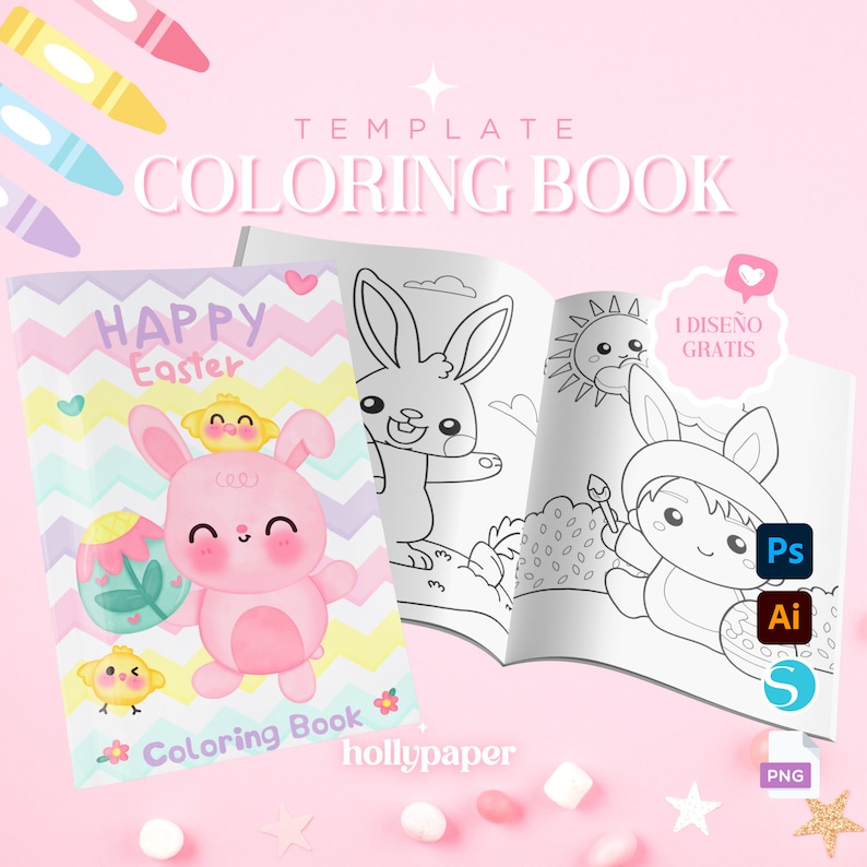 Template Coloring Book Template Coloring Book - Etsy UK