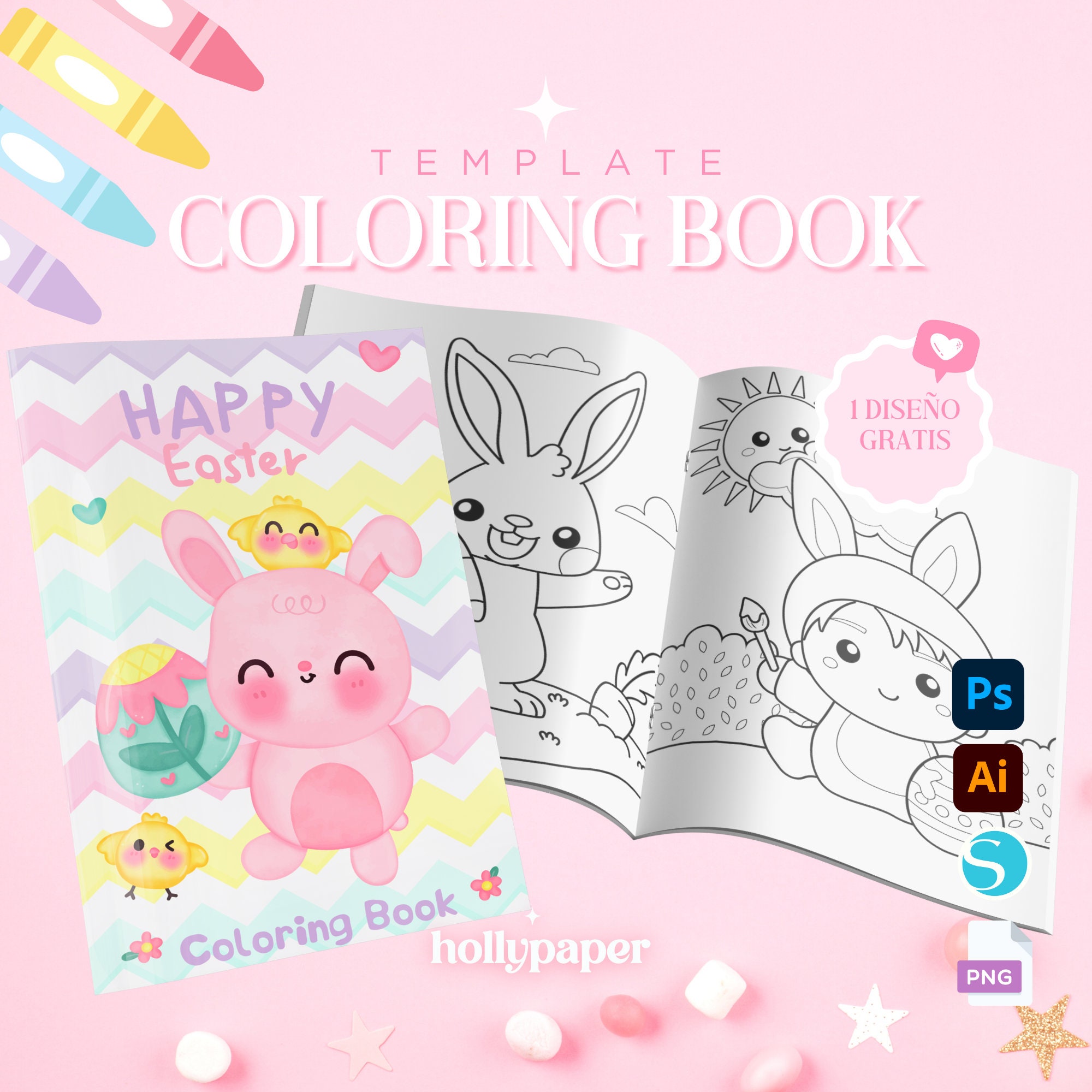 Template Coloring Book Template Coloring Book - Etsy UK