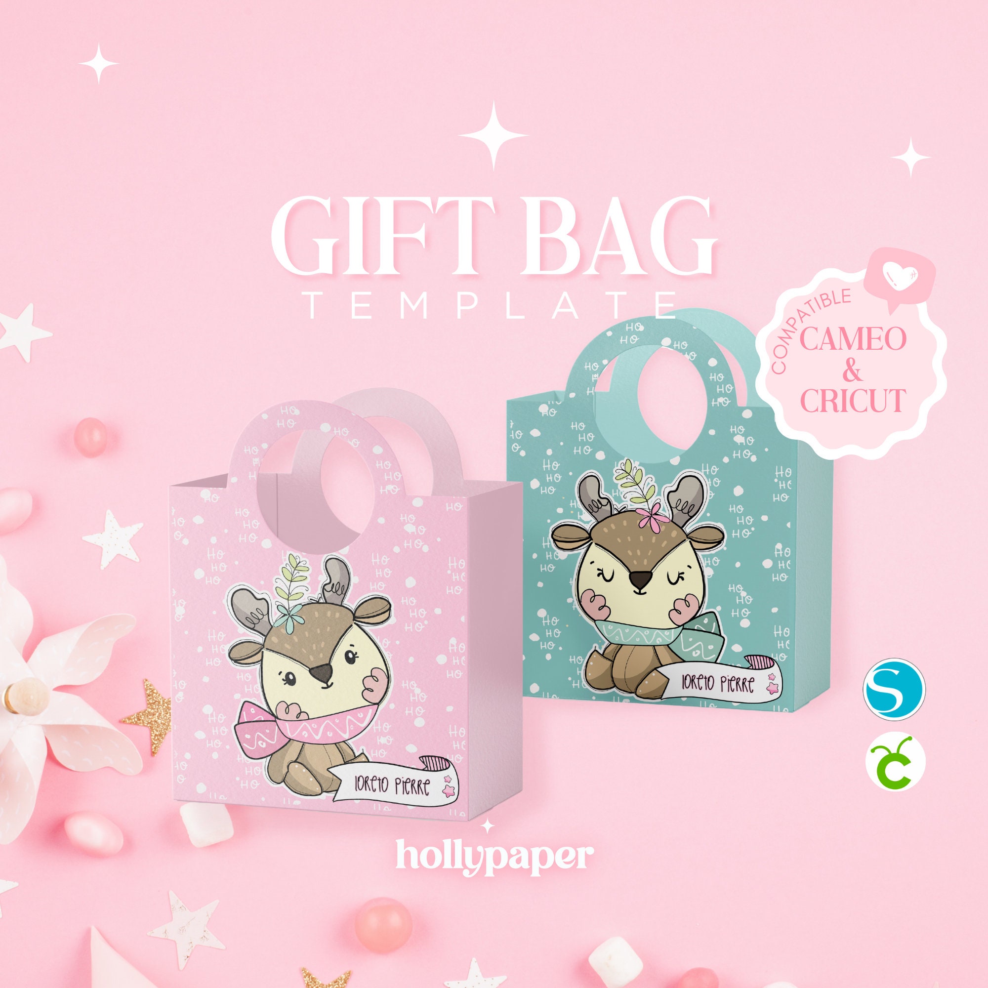 Gift Bag Template Plantilla De Bolsa Para Fiestas Favor Bag - Etsy