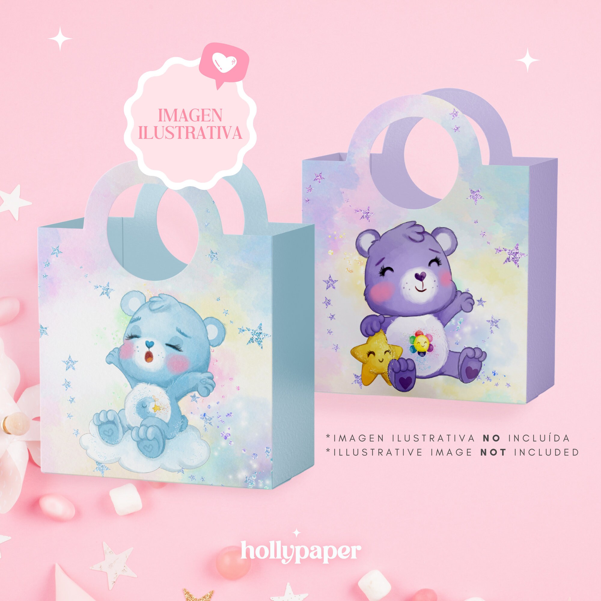 Gift Bag Template Plantilla De Bolsa Para Fiestas Favor Bag - Etsy