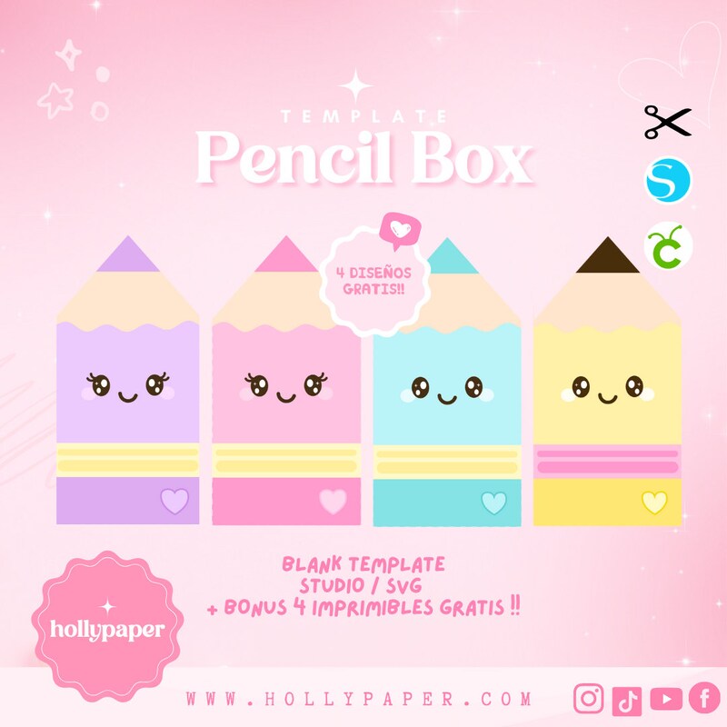 Pencil Box Svg - Etsy