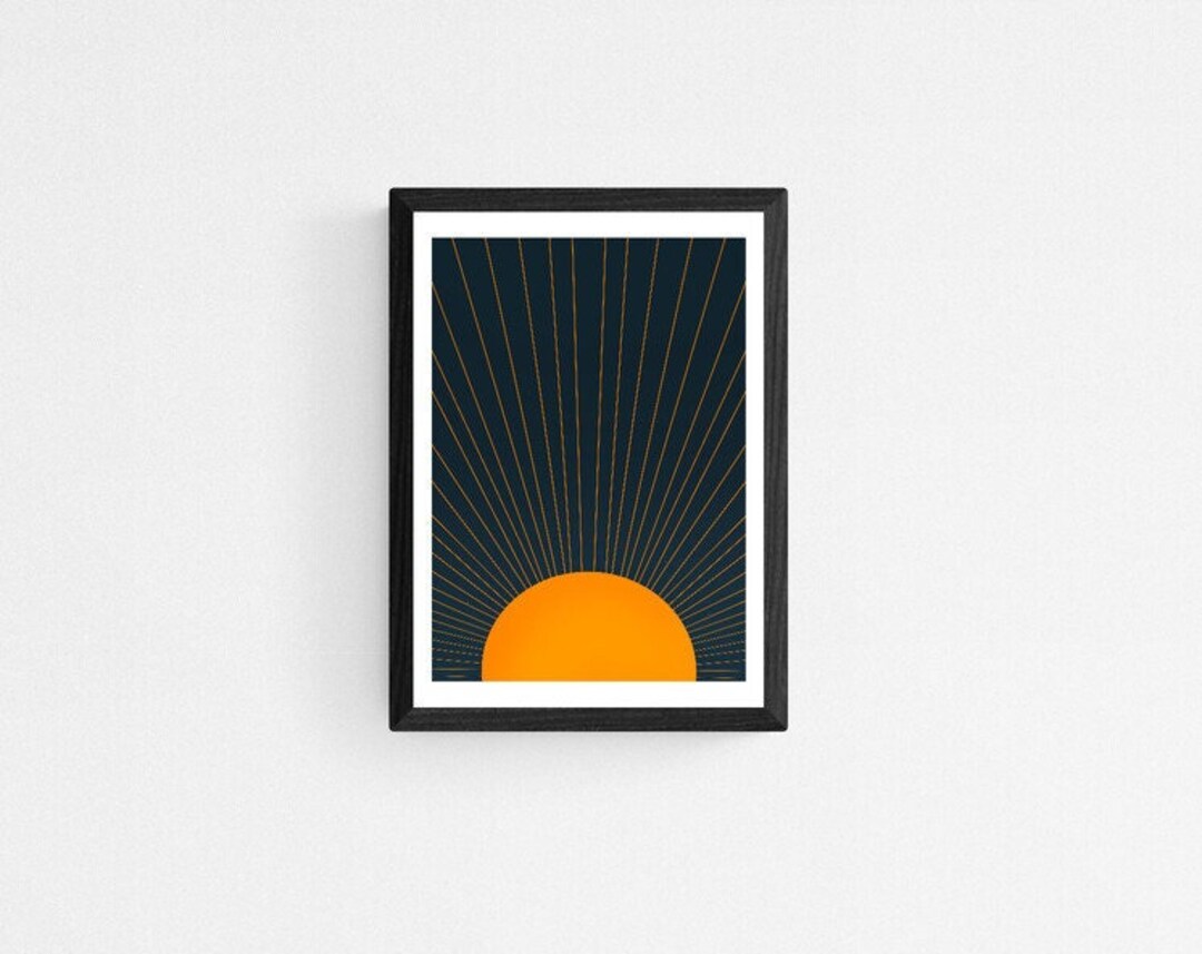 Sun Downloadable Print - Colourful Art Print, Original Art Print, Home ...