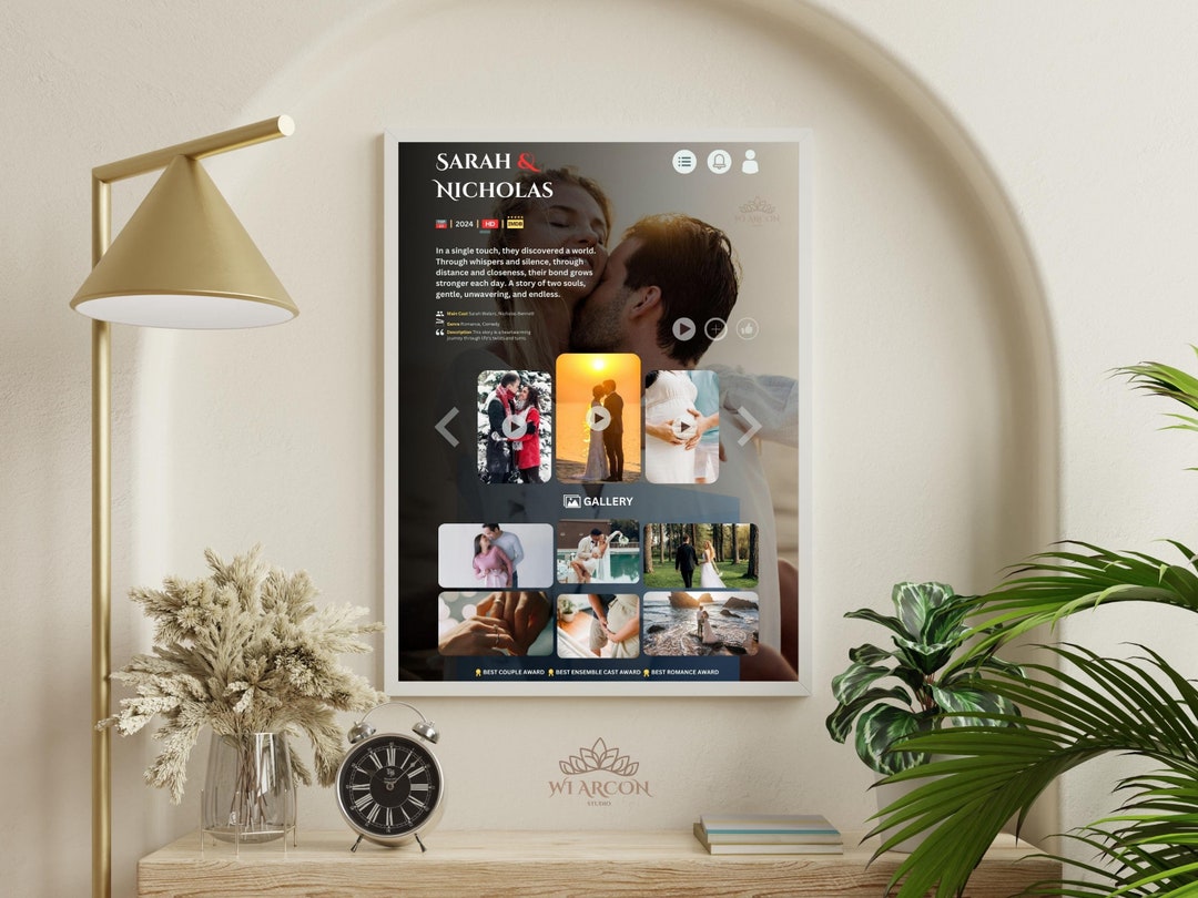 Custom Movie Poster Template Canva, Personalized Poster, Valentines Day ...
