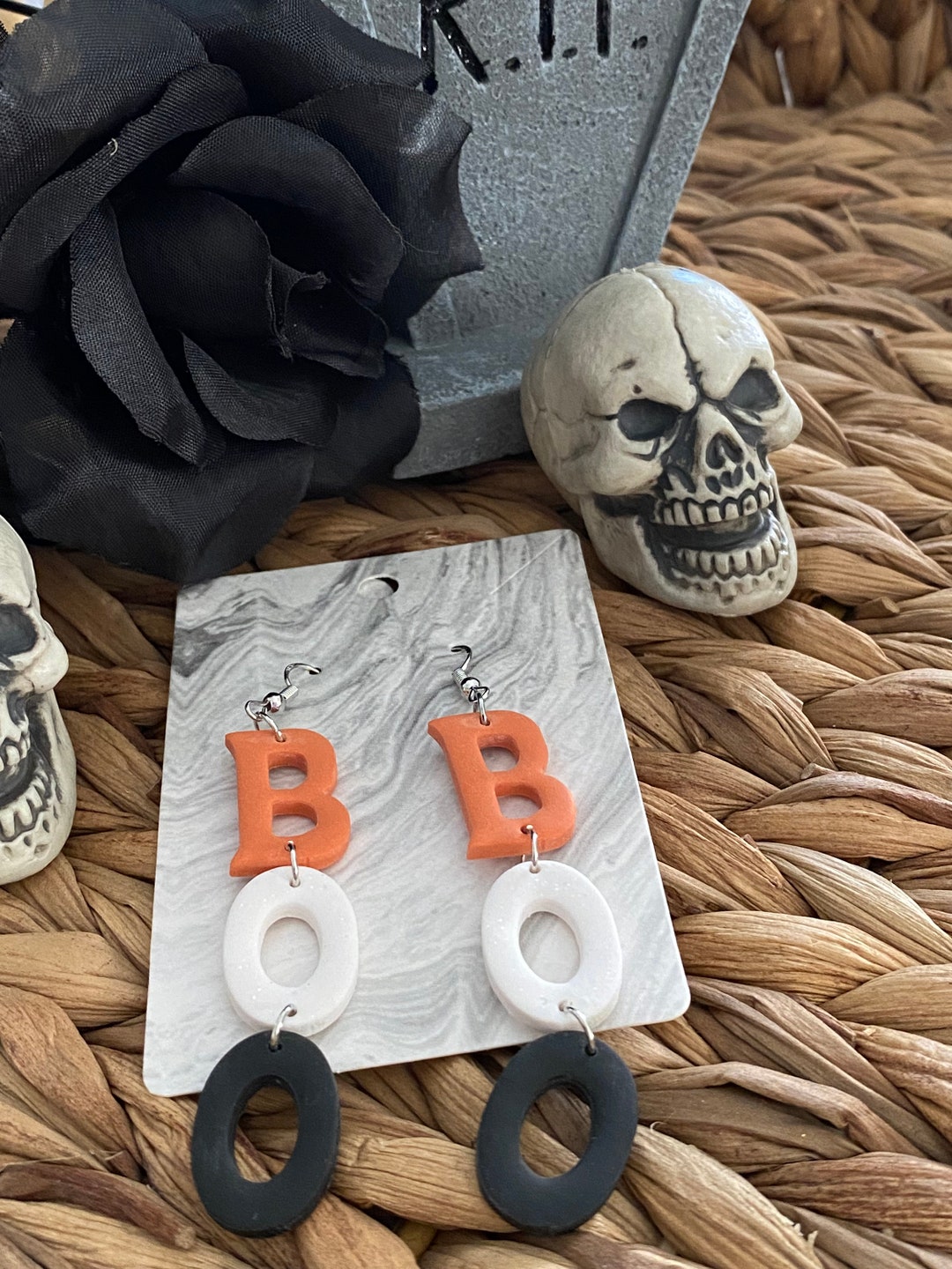 BOO Earrings - Etsy