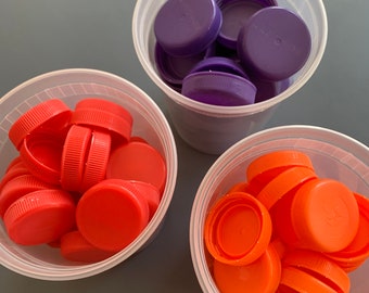 50 Assorted Plastic Bottle Caps - Etsy
