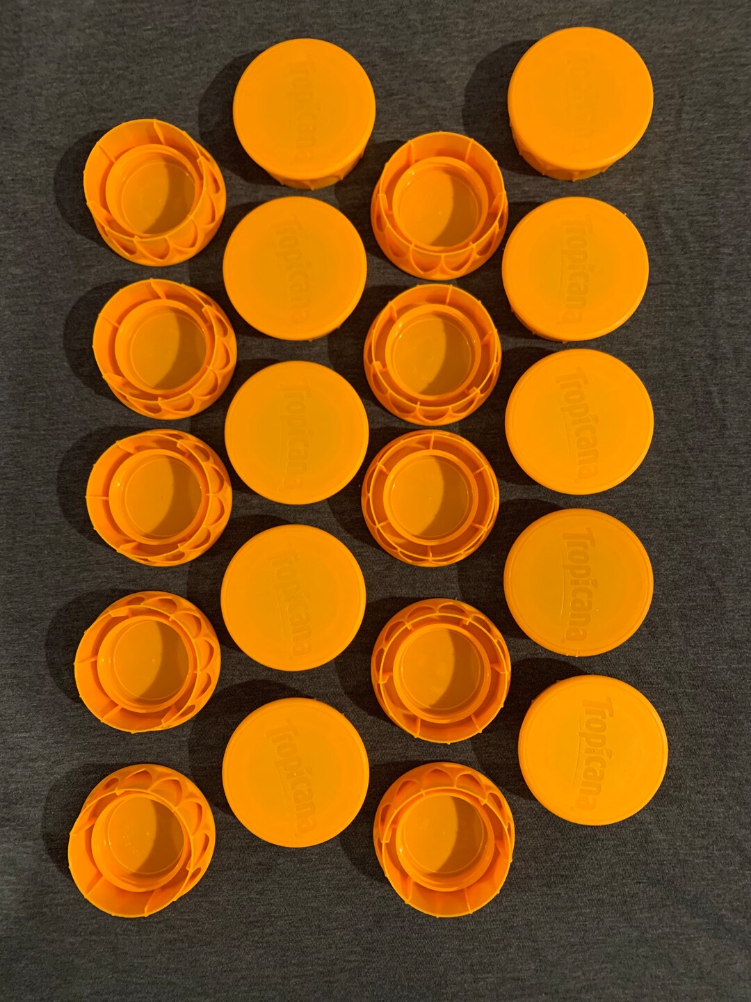 20 Plastic Orange Juice Caps - Etsy