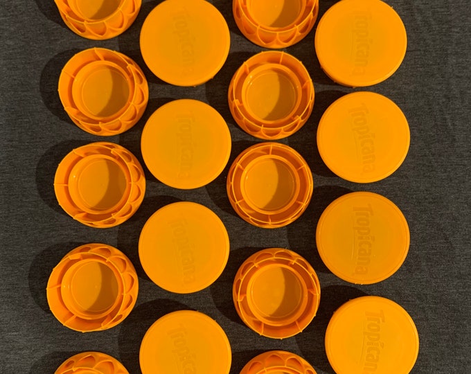 20 Plastic Orange Juice Caps - Etsy