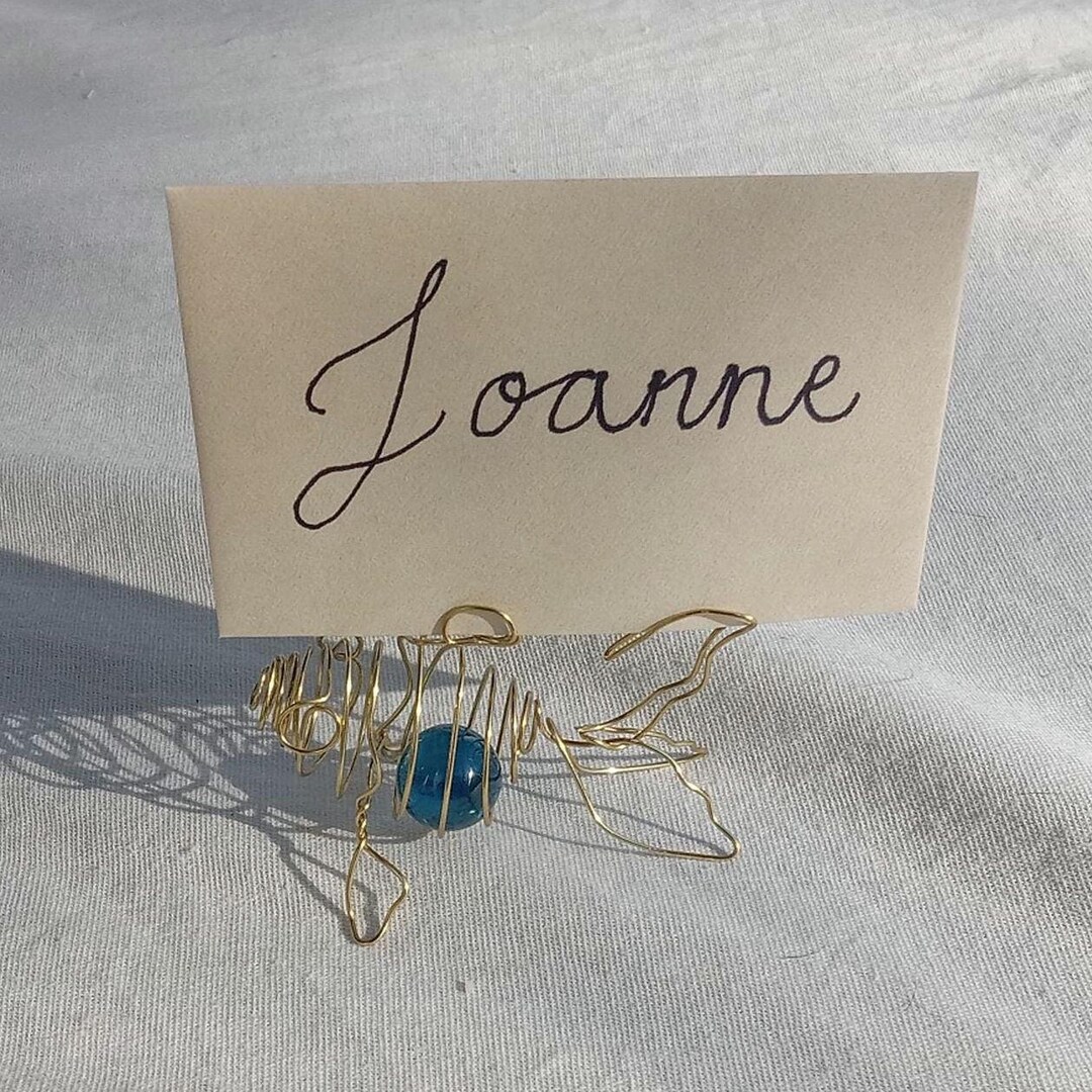 Wire Goldfish Table Place Marker - Etsy