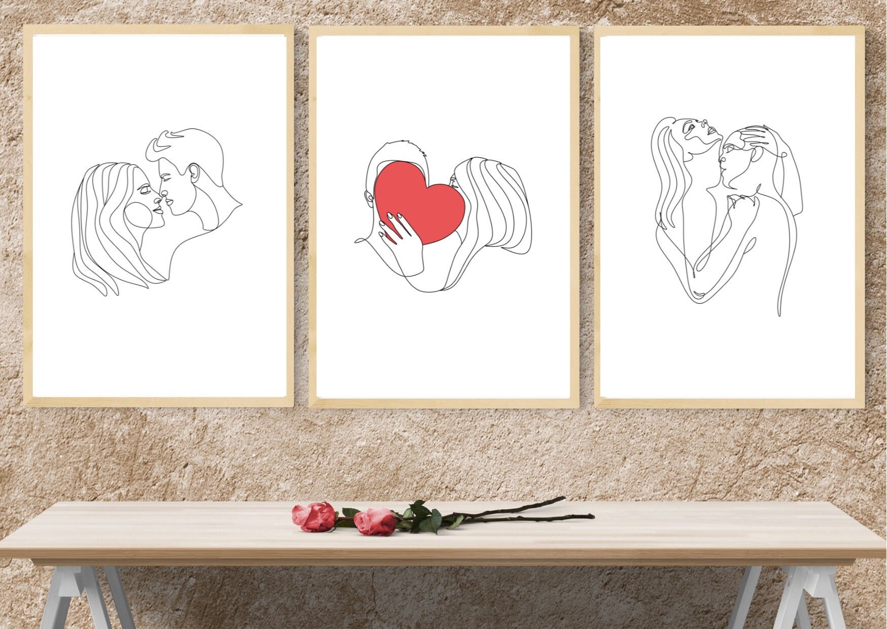 Love Digital Printable Wall Art Template | Digital Love Couple Print ...