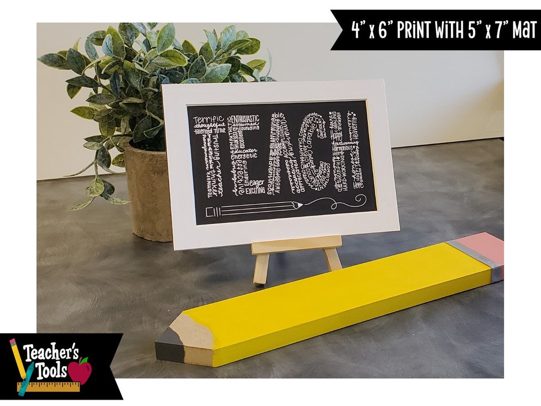 TEACH Print With Mat - Etsy