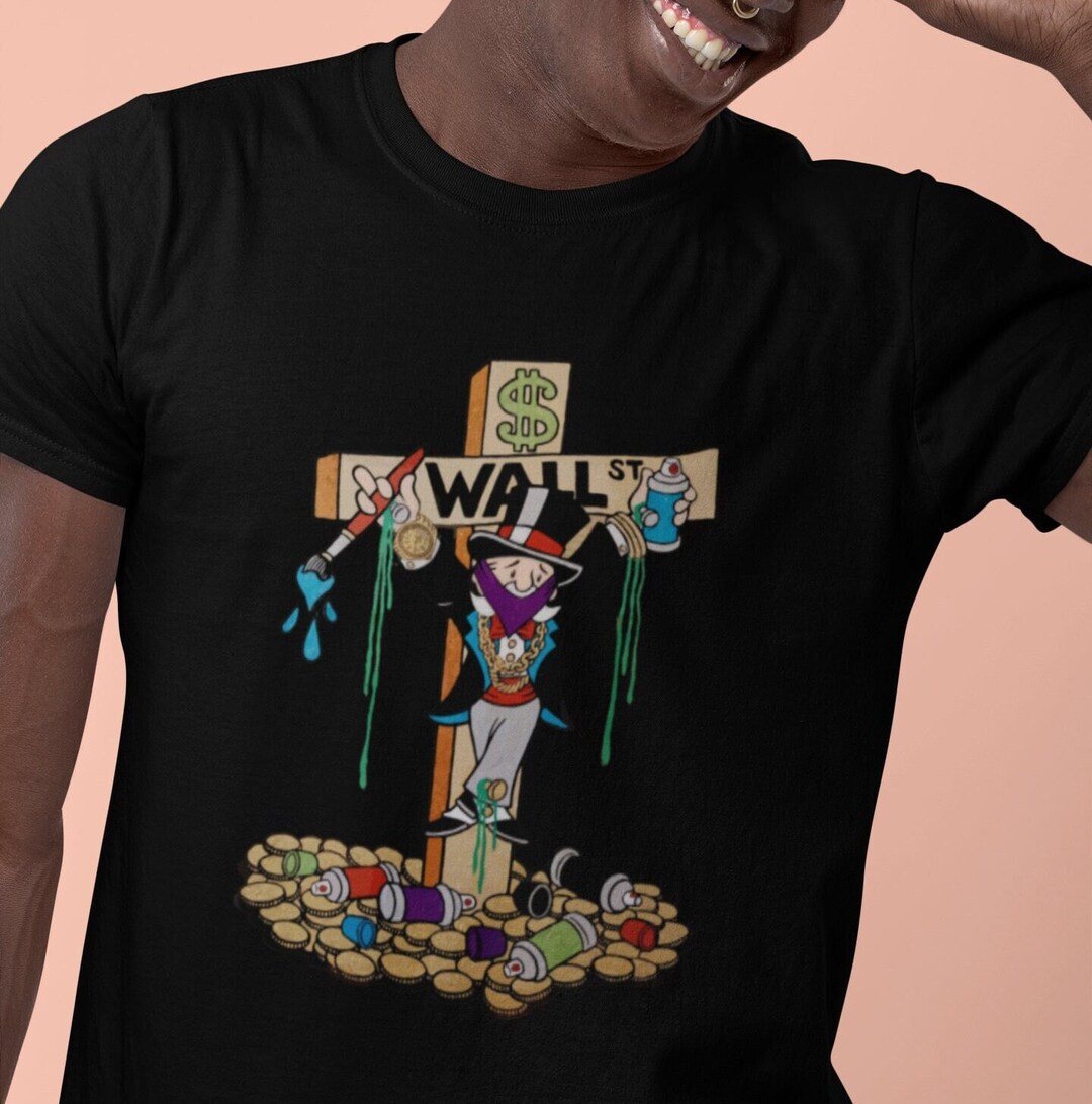 Monopoly Wall Street Art T-shirt, Monopoly Man Shirt, Street Art ...