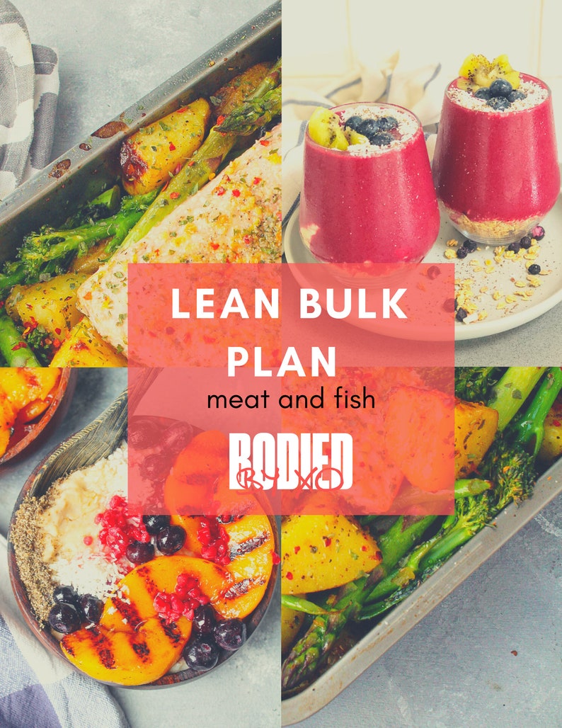 Weight-gain/ Building Lean Muscle Mass Meat and Fish Meal Plan - Etsy