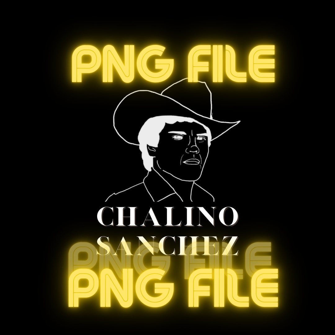 Chalino Sanchez Simple Plain White Outline PNG File DTF SUBLIMATION ...