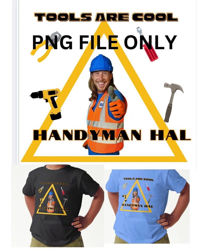 Handyman Hal PNG Graphic: Toddler Boy Construction Theme (commercial ...