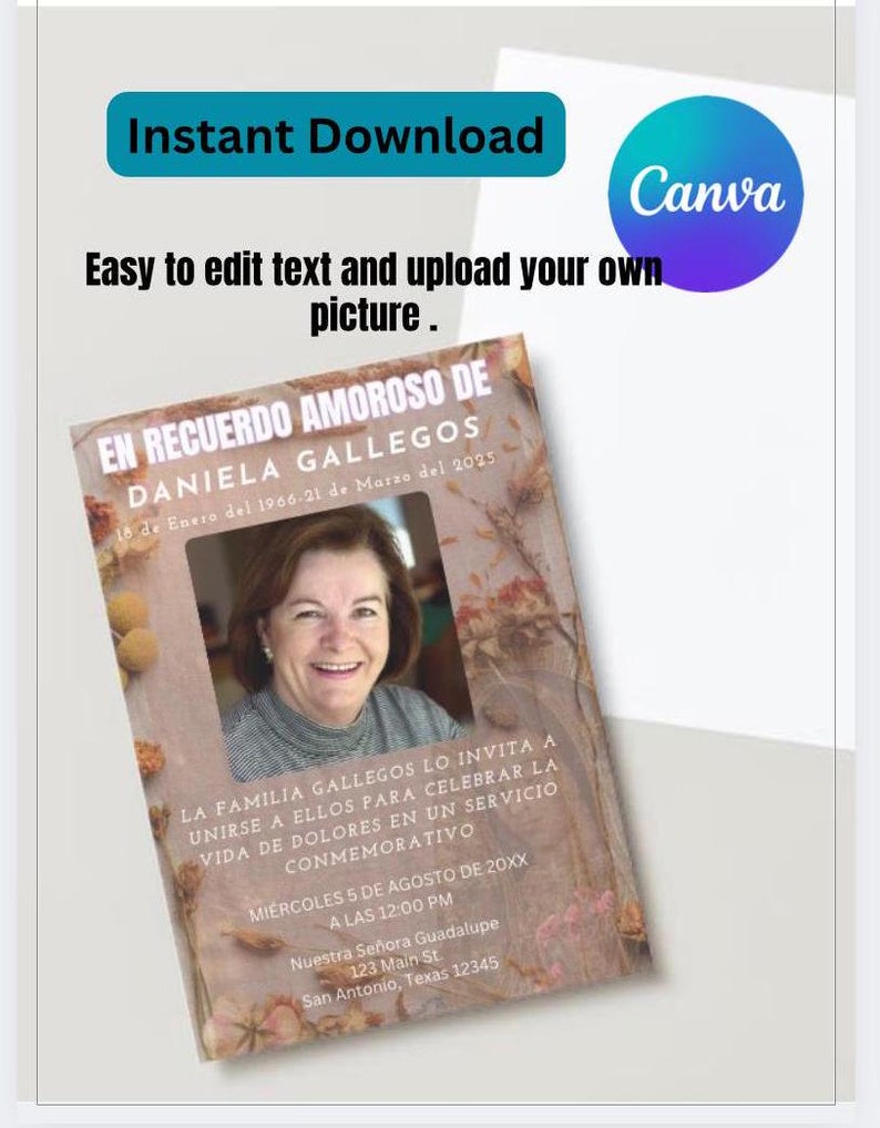 Formato De Aviso De Fallecimiento Anuncio Funeral, En Memoria De ...