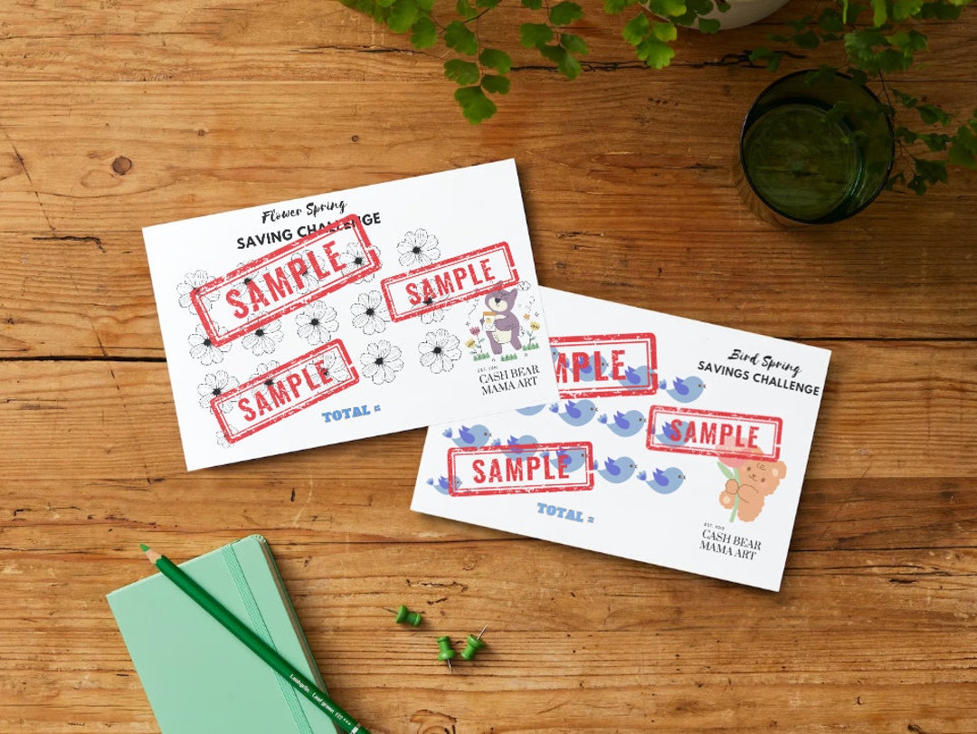 Cash Bear Mamas Spring Savings Challenge Printable Bundle - Etsy