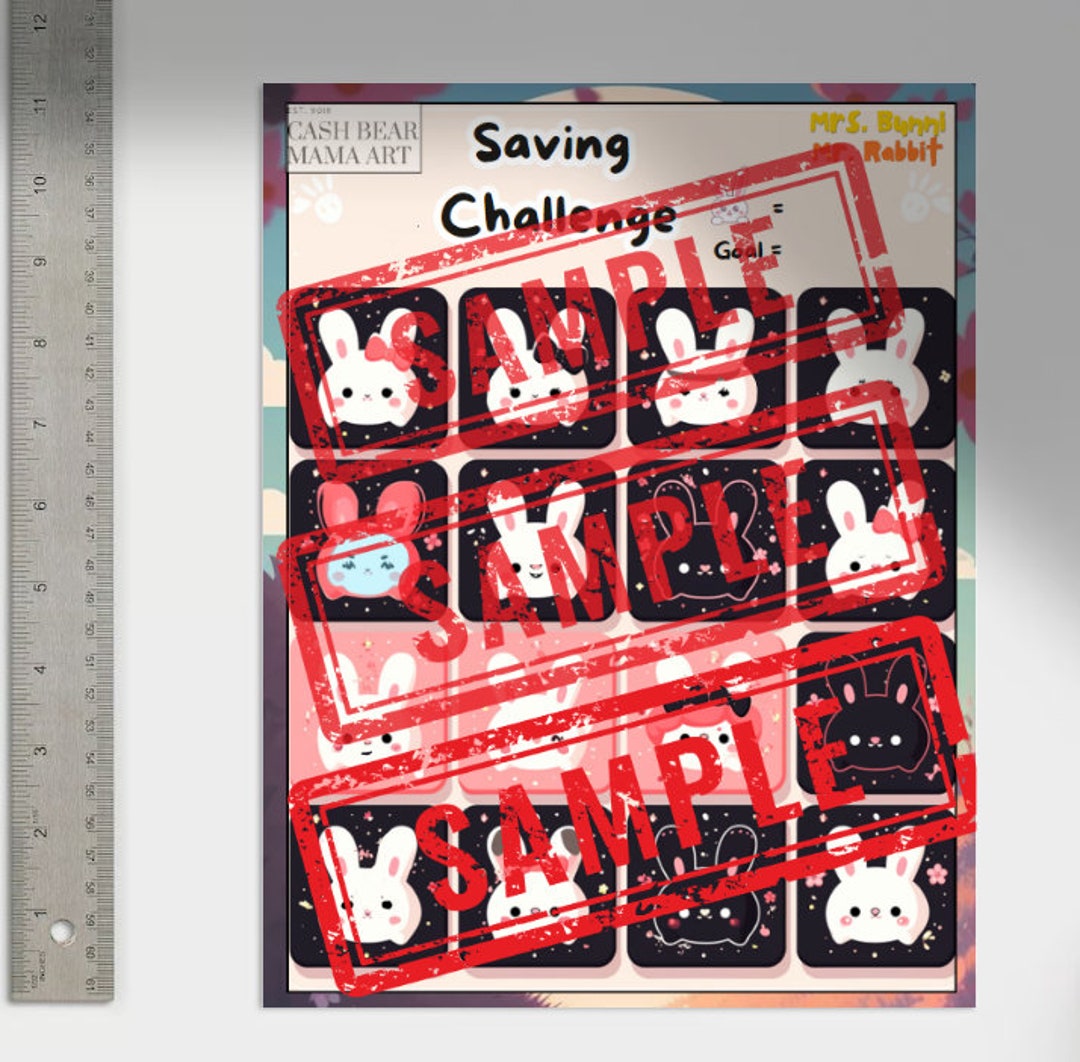 Cash Bear Mama With Mrs. Bunny & Mr.bunny Savings Challenge - Etsy