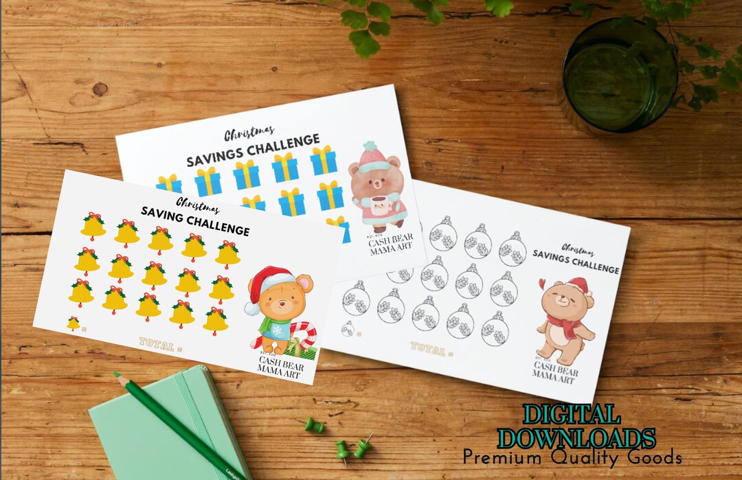 Cash Bear Mama’s - Christmas Savings Challenge - Printable Bundle - Etsy