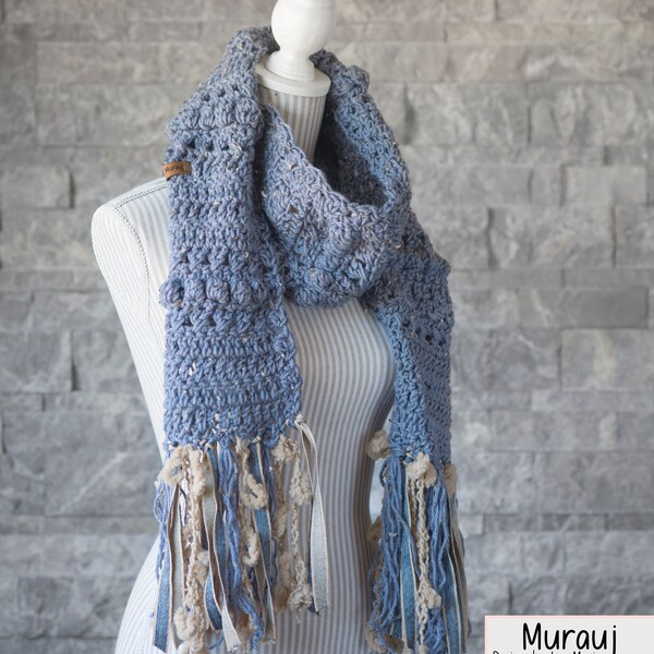 Denim Scarf - Etsy