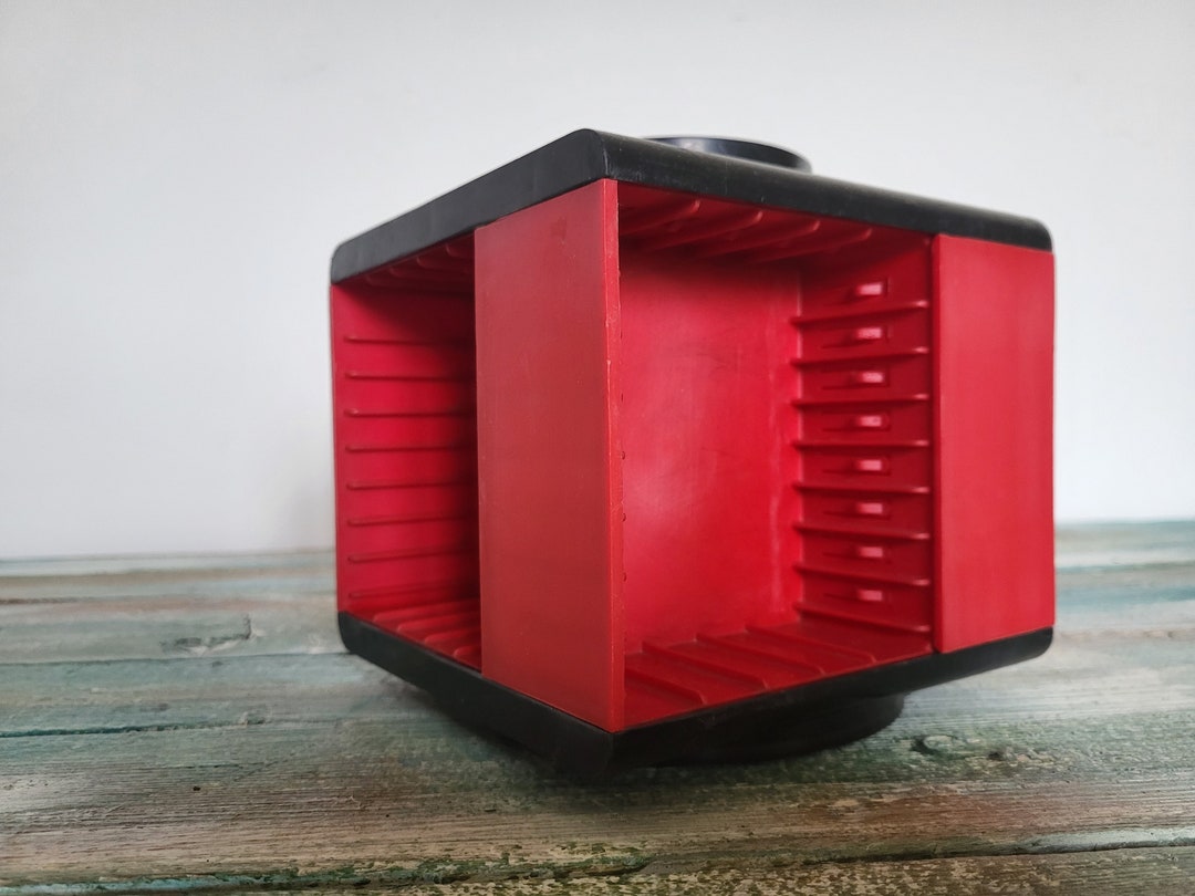 Vintage Rotating Cassette Holder, Audio Cassette Storage, Retro ...