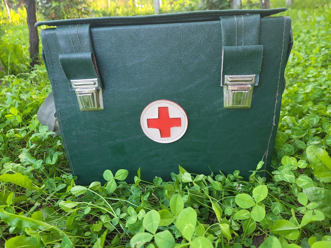 Vintage Army Green Leather First Aid Kit first Aid Kit first - Etsy