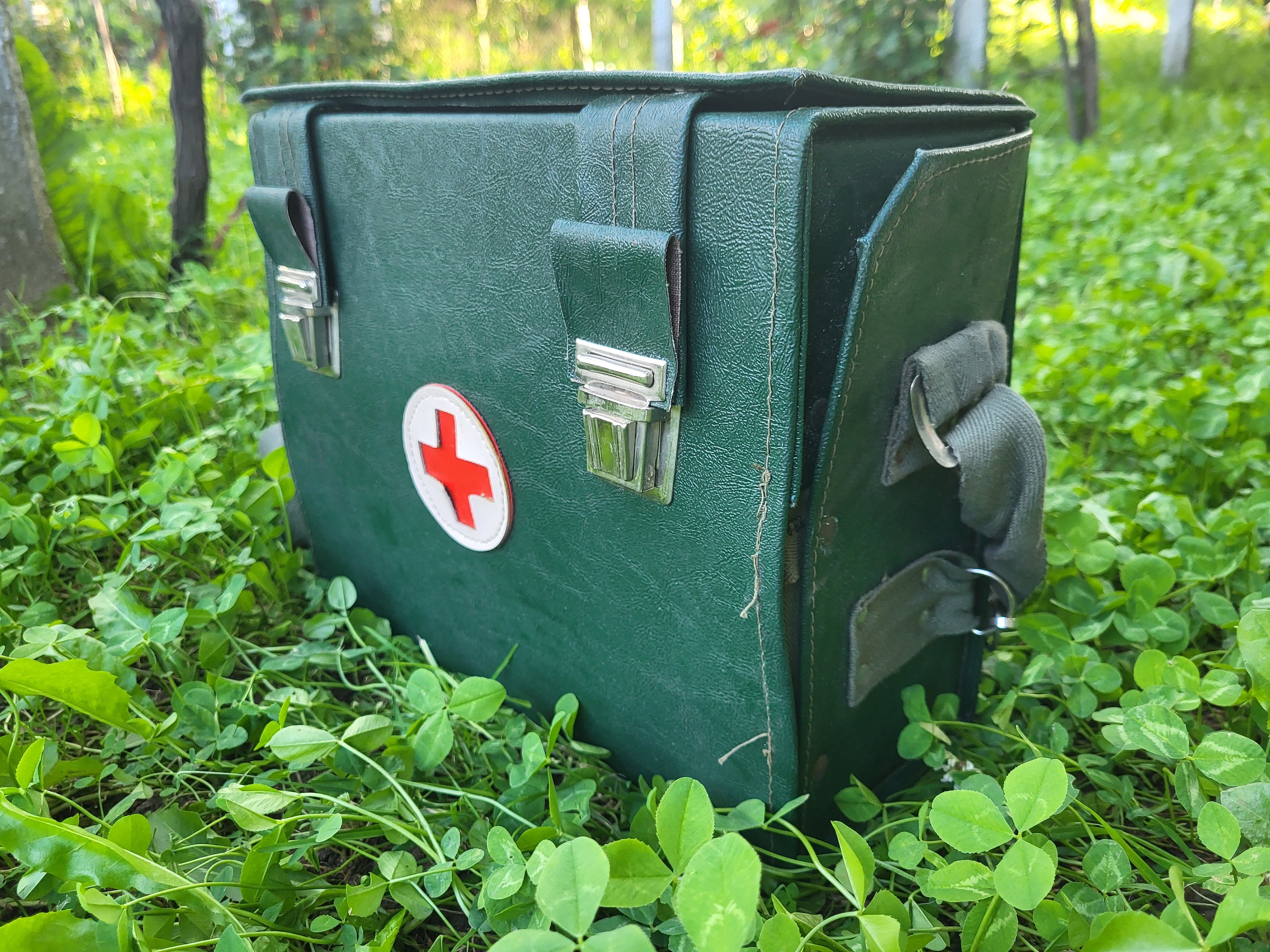 Vintage Army Green Leather First Aid Kit first Aid Kit first - Etsy