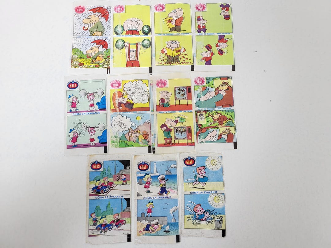 Rare Donald Gum Wrapper Pictures (1980s) – 15 Pieces | Collectible Item ...
