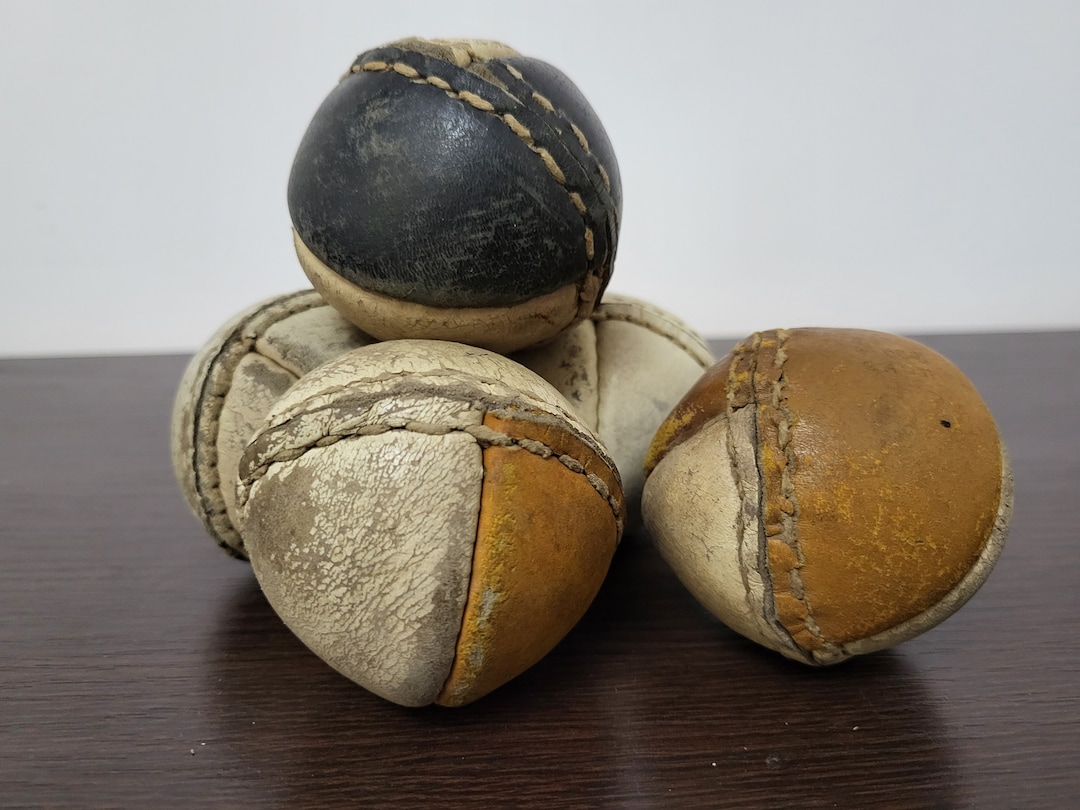 Old School Throwing Balls, 5 Balls, Kick Balls, Long Ball, Leather ...