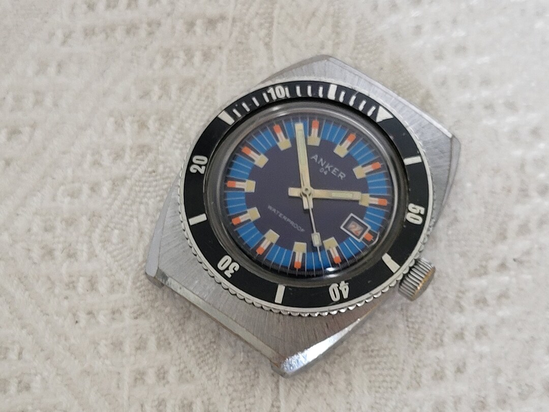 Swiss ANKER 04 Chrono Diver Watch With Rotating Bezel and - Etsy