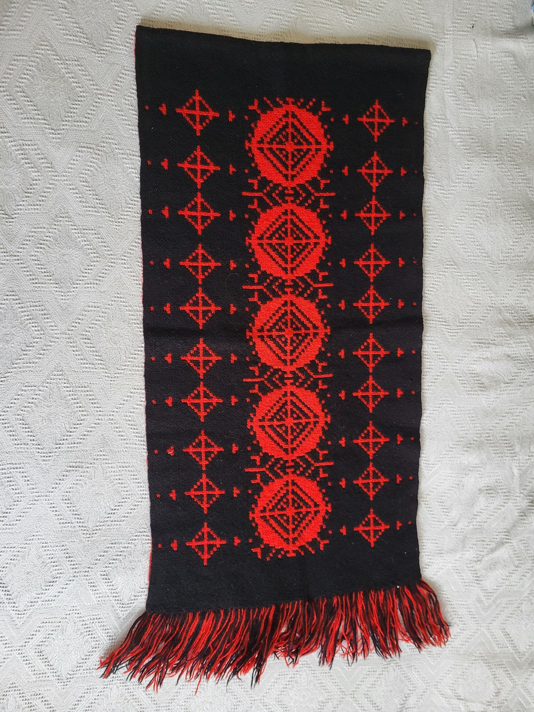 Old Woolen Wall Panel, Wall Decoration, Woven Rug, Small Rug, Double ...