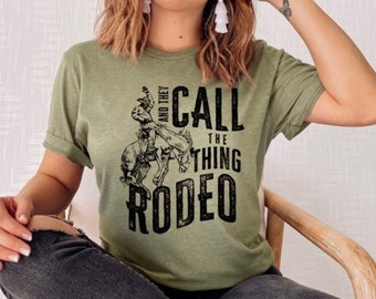 Let's Rodeo Garment-dyed T-shirt Rodeo Shirt Gifts for - Etsy