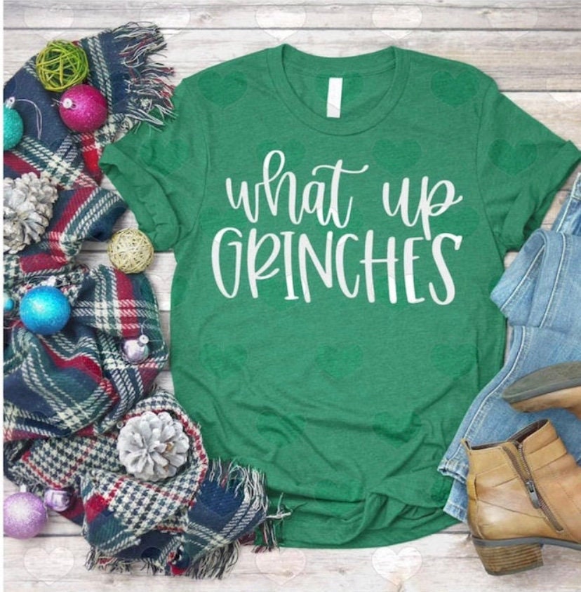 What up Grinches T-shirt the Grinch Tee Matching Christmas - Etsy