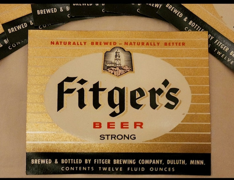 1970s Fitger's Beer Labels 165 Year Old Duluth Minnesota Brewery ...
