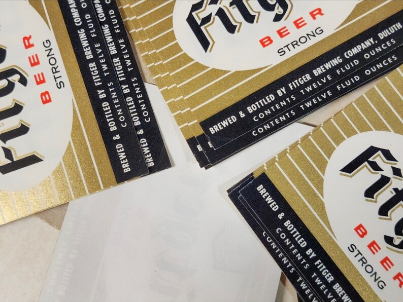 1970s Fitger's Beer Labels 165 Year Old Duluth Minnesota Brewery ...
