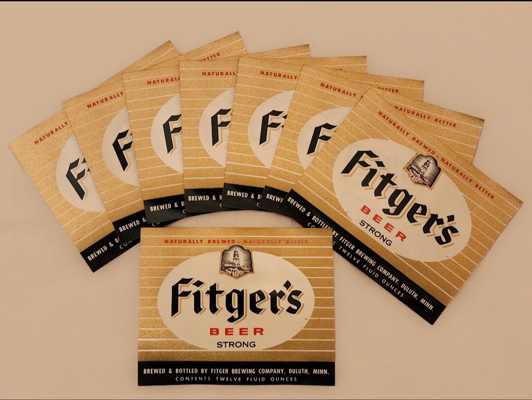 1970s Fitger's Beer Labels 165 Year Old Duluth Minnesota Brewery ...