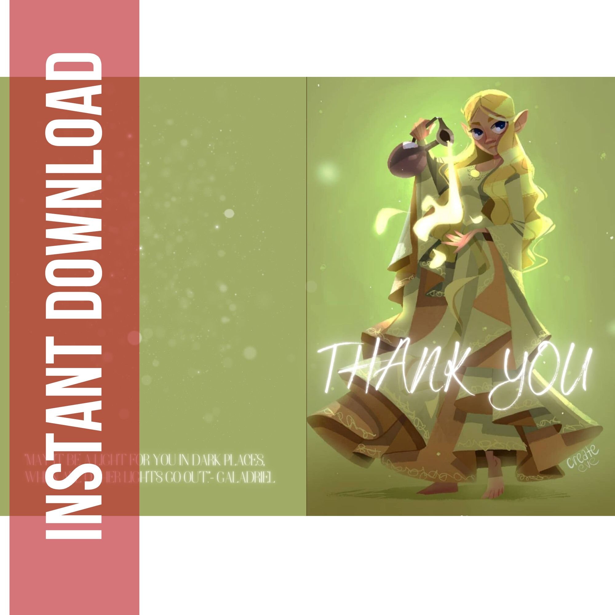 Thank You Printable Card Instant Digital Card Instant - Etsy