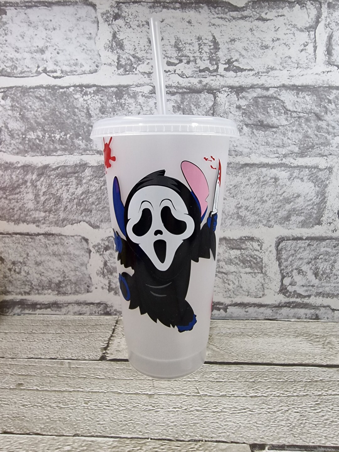Stitch Ghostface Scary Movie Cold Cup - Etsy