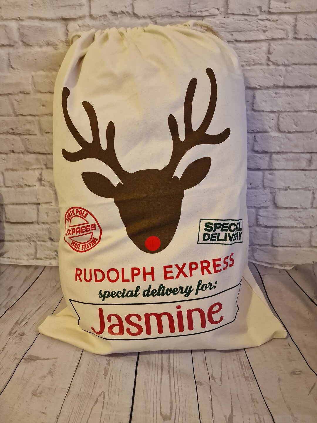 Large Santa Sack Personalised With Name - Etsy