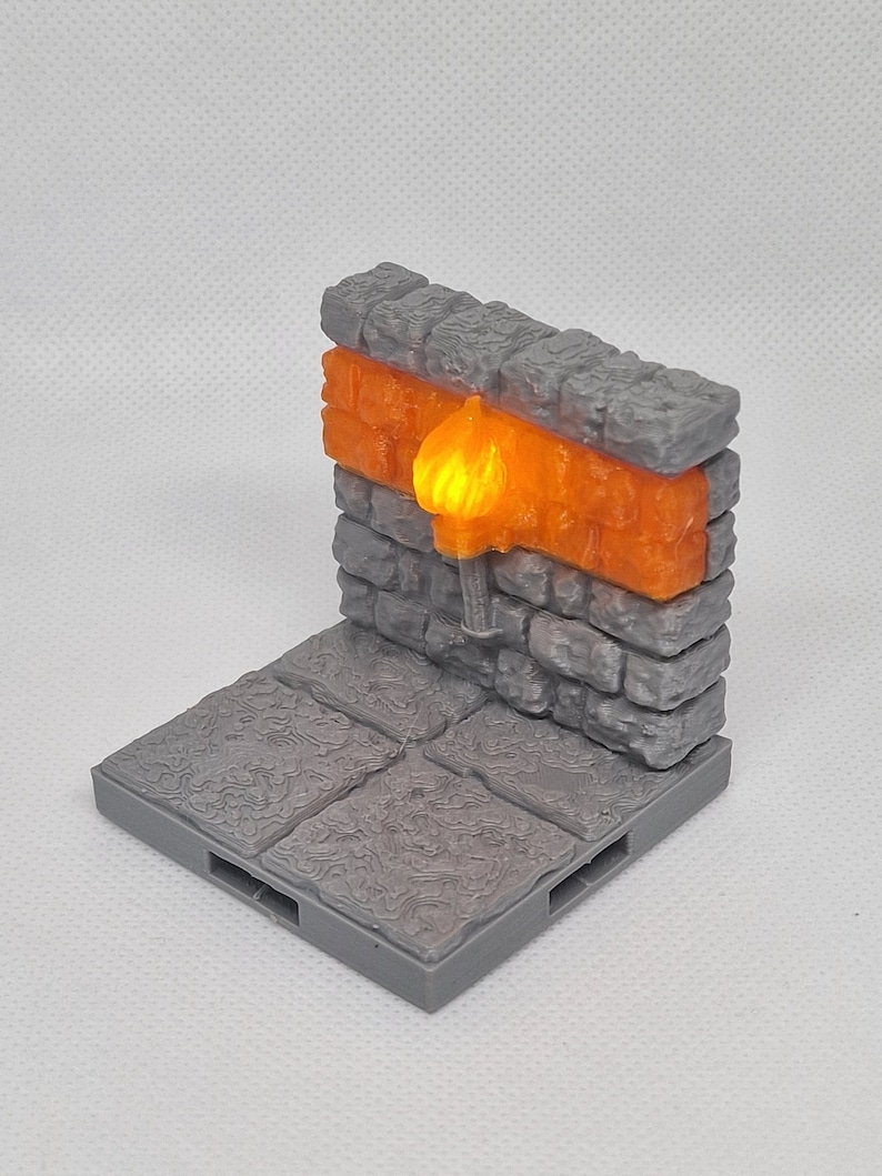 DRAGONLOCK Dungeon LED Torch Wall Tile (2"x2") - Etsy
