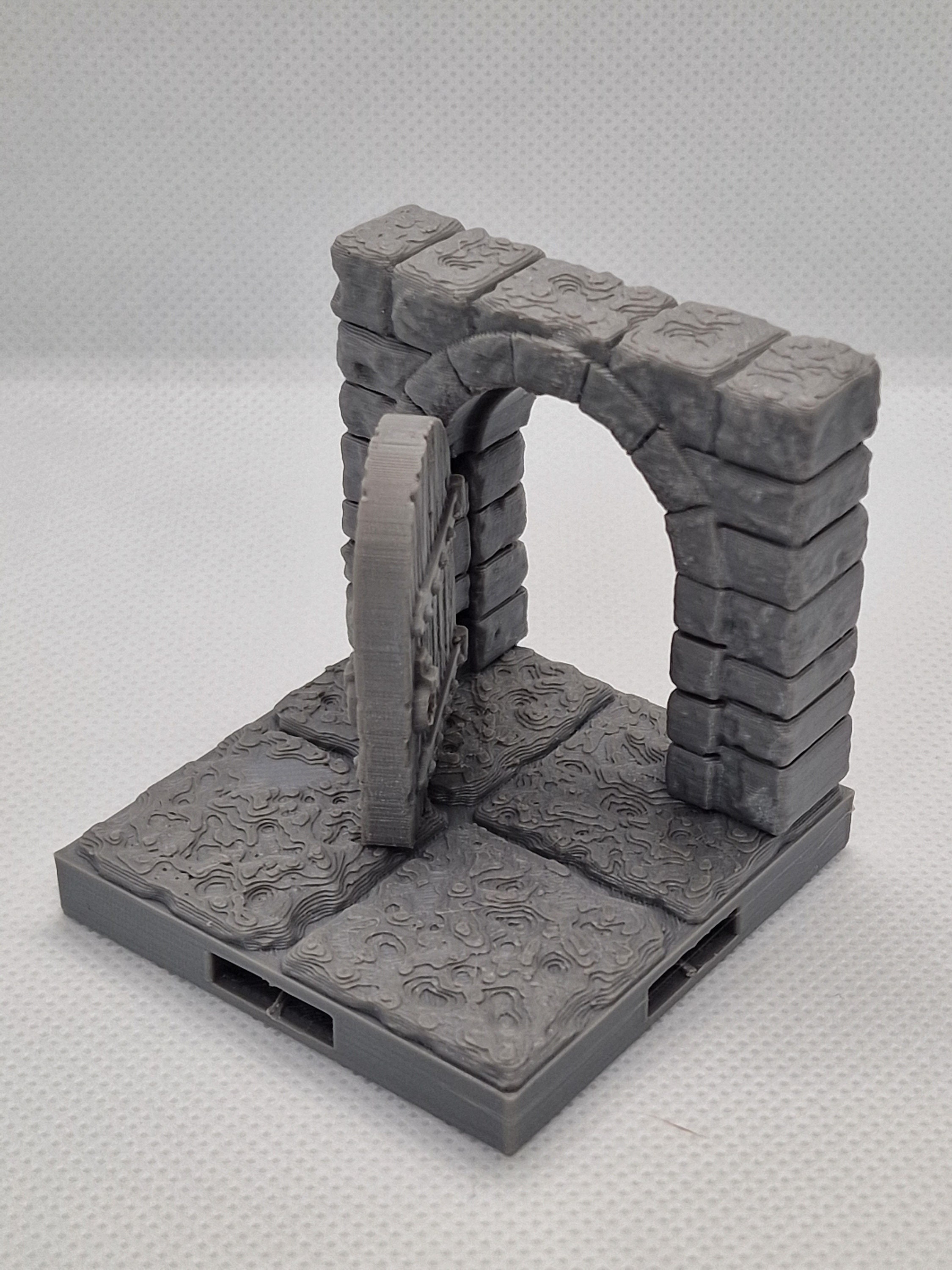 DRAGONLOCK Dungeon Arched Door Tile (2"x2") - Etsy