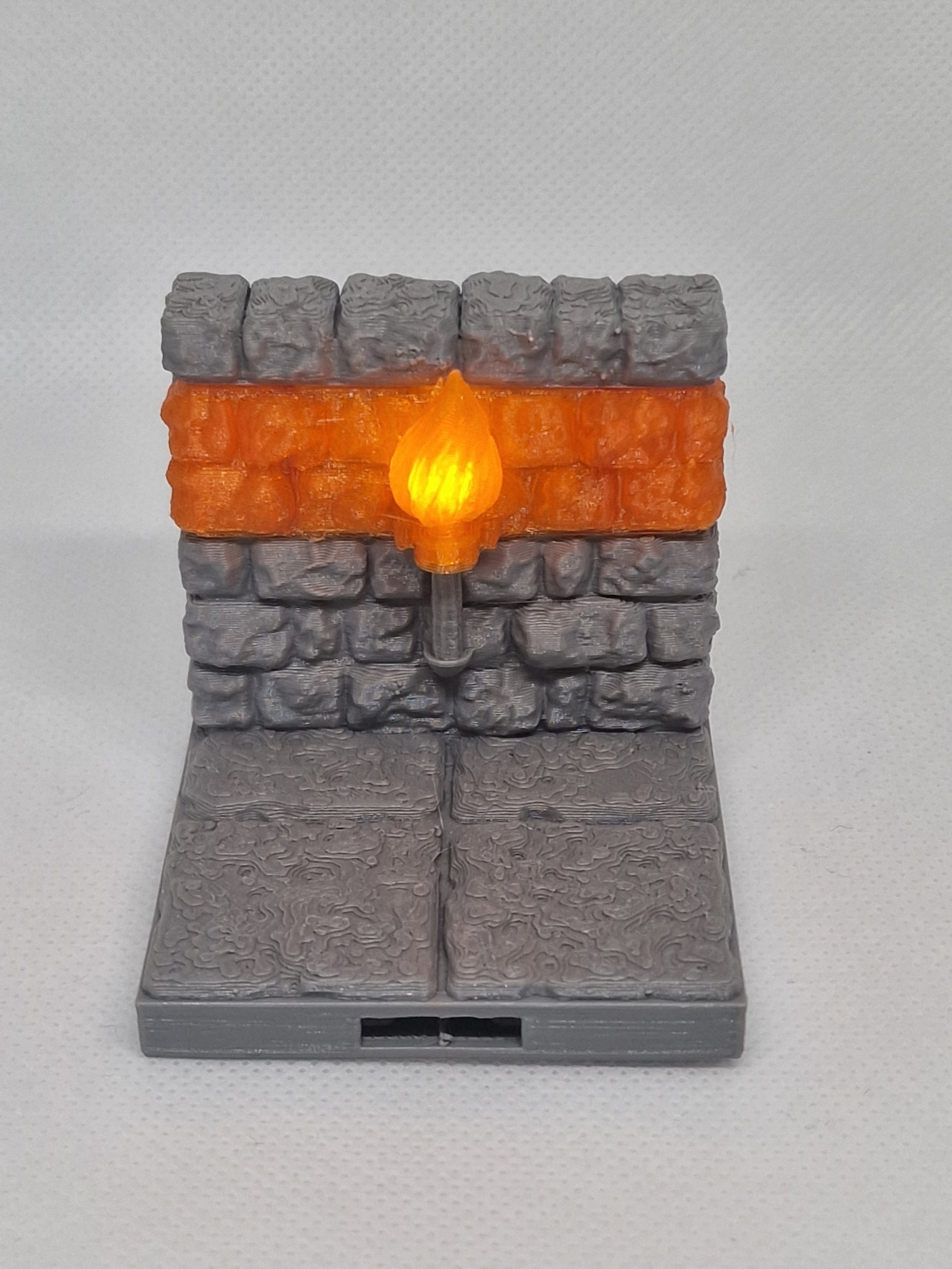 DRAGONLOCK Dungeon LED Torch Wall Tile (2"x2") - Etsy