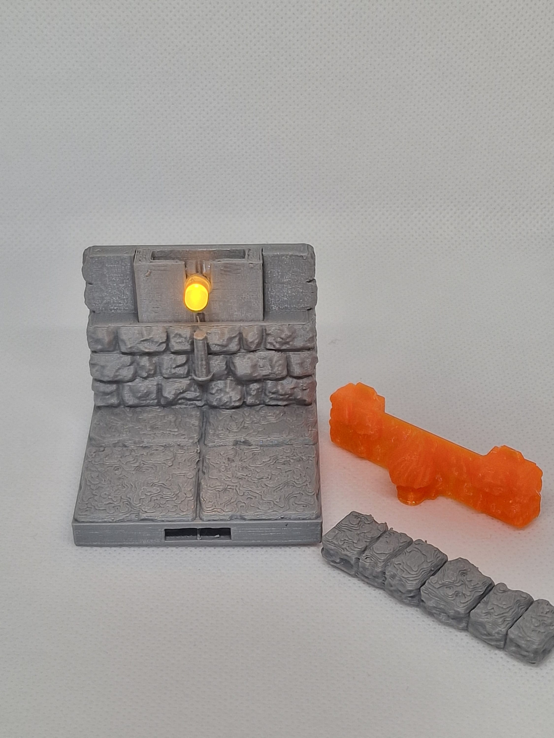 DRAGONLOCK Dungeon LED Torch Wall Tile (2"x2") - Etsy