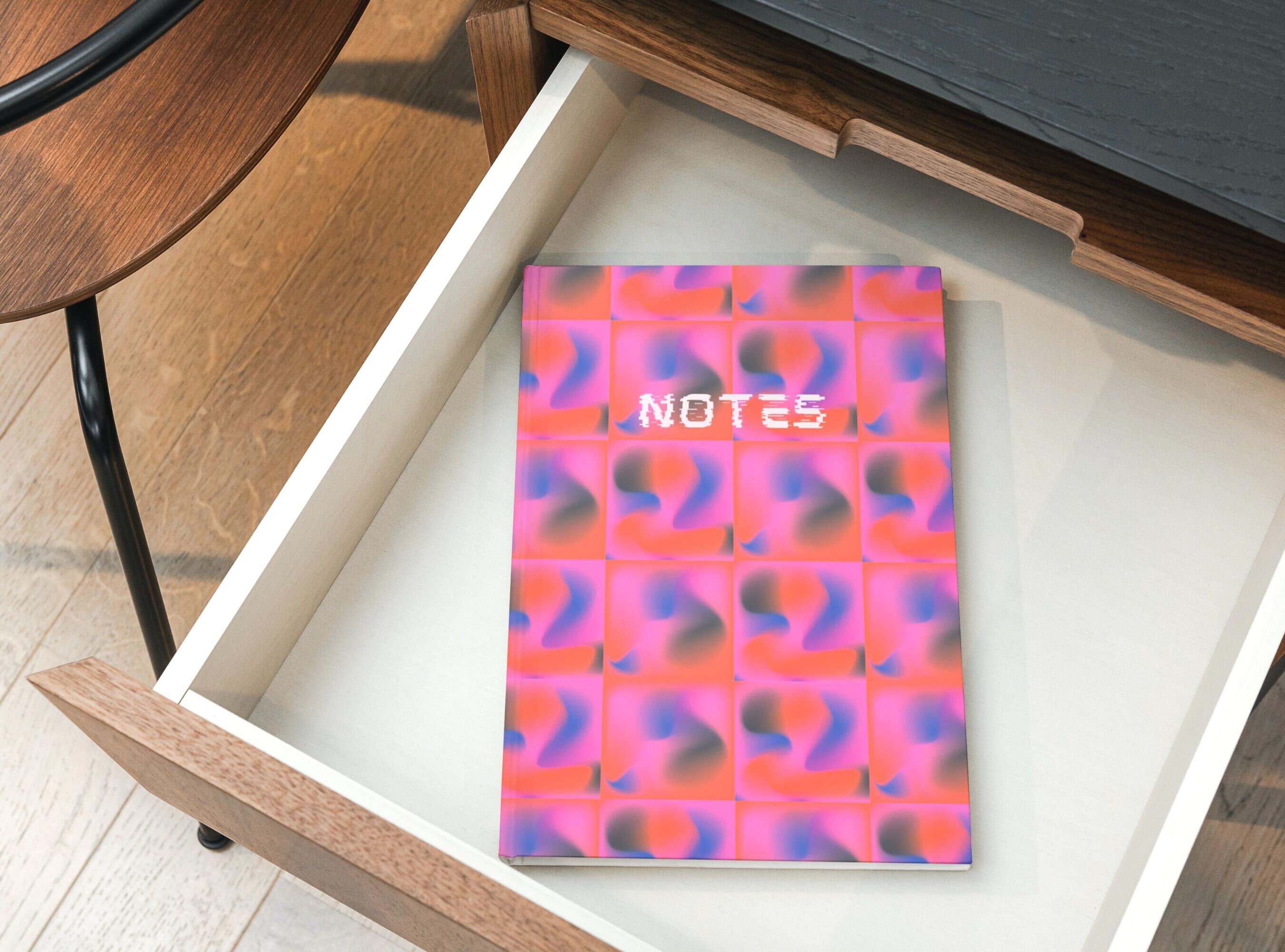 Cyber Y2k Journal, Custom Neon Notebook Journal Hardcover | Aesthetic ...